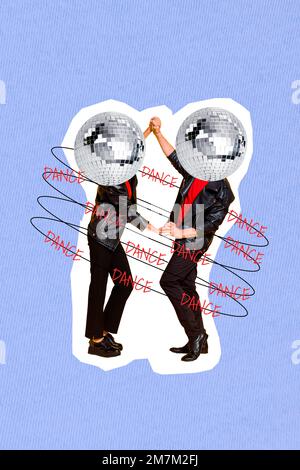 Creative abstract template graphics collage image of excited funny guy ...