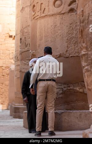 Security guard at Karnak Temple, Luxor Stock Photo - Alamy