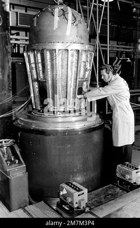 A Thiokol solid propellant apogee kick motor of the joint Air Force ...