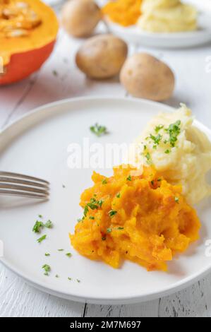 fresh pumpkin puree from organic vegetable Stock Photo - Alamy