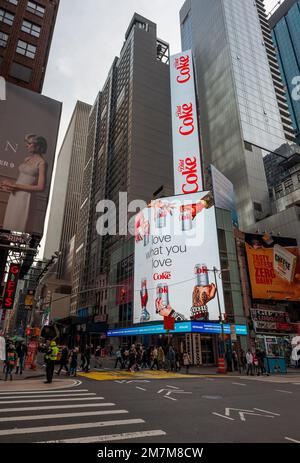 Times Square Coca Cola Sign New York City United States of America ...