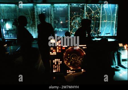 Tracking equipment and plotting boards in use in the AN/TSQ-91 Tactical ...