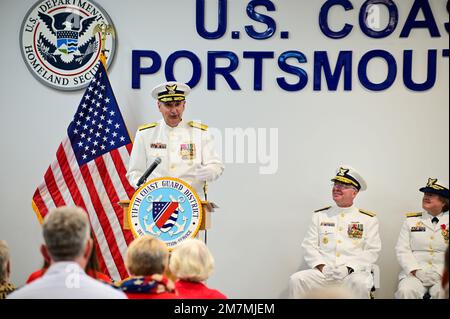 Rear Adm. Shannon Gilreath, incoming 5th District commander, salutes ...