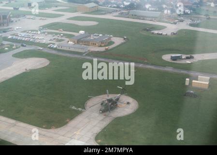 An aerial view of the base prior to completion of Project Tonedown, in ...
