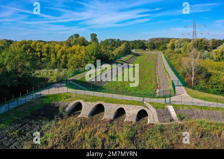 Stormwater overflow basin, stormwater retention basin, renaturalized ...