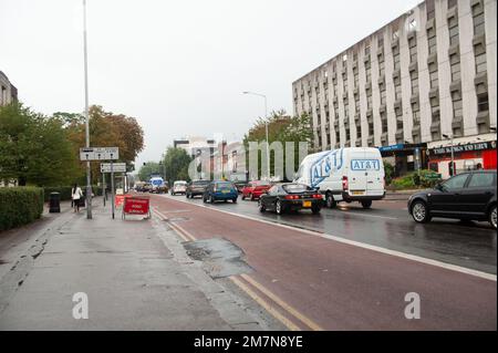 Traffic jam at King's Road Reading Stock Photo - Alamy