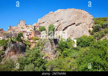the municipality of Sperlinga is overlooked by a mighty tuff rock ...