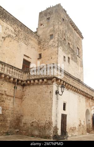 Felline, Italy. Exterior view of the 12th century castle Stock Photo ...