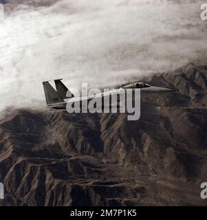 A right side view of an F-15 Eagle aircraft from the 49th Tactical ...