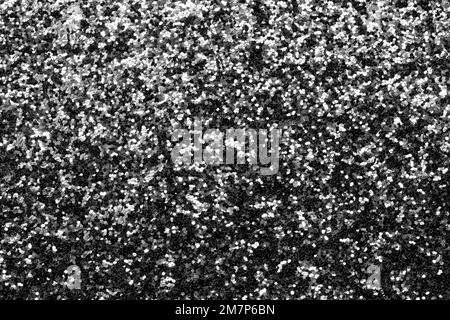 wide shimmering Silver glitter material background with gray sparkles ...