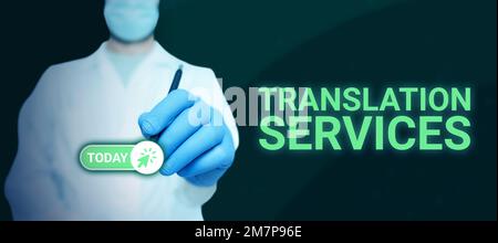 Text showing inspiration Translation Services, Conceptual photo ...