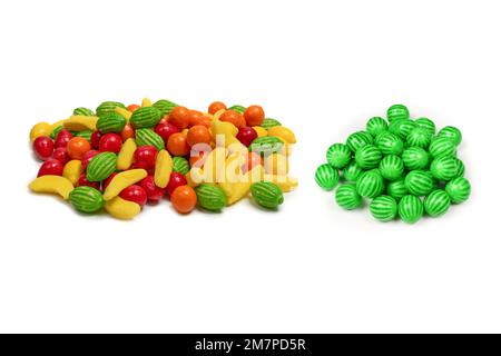 Green chewing gum isolated on white background Stock Photo - Alamy