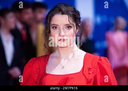 Lucy Halliday poses for photographers upon arrival for 'The British ...