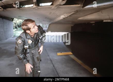 CPT Mark Wright, an F-4E Phantom II pilot of the 336th Tactical Fighter ...
