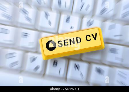 Inspiration showing sign Send Cv, Word for Give resume curriculum vitae ...