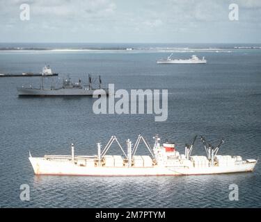 A port beam view of the Military Sealift Command (MSC) strategic heavy ...