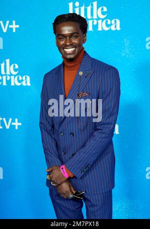 Actor Hanad Abdi poses at the season two premiere of the Apple TV+ ...