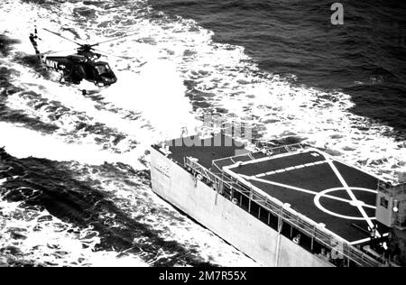 A right side view of an SH-2F Seasprite helicopter of Light Helicopter ...