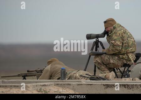 During firing exercises snipers frequently check target location ...