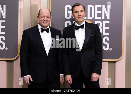 Alfred Gough,left, and Miles Millar attend a photo call with the cast ...
