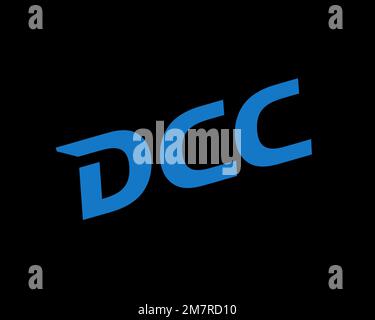 DCC plc, rotated logo, black background B Stock Photo - Alamy