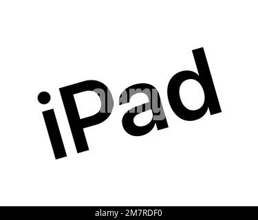 IPad, rotated logo, white background B Stock Photo - Alamy