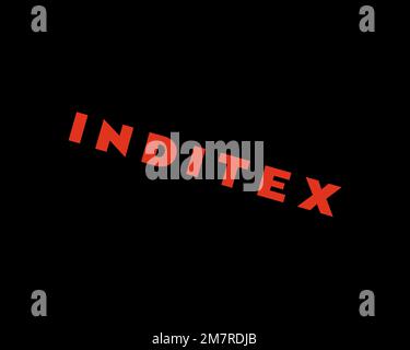 Inditex, Rotated Logo, Black Background Stock Photo - Alamy