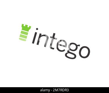 Intego, rotated logo, white background Stock Photo - Alamy