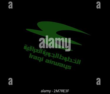 Iraqi Airways, rotated logo, black background Stock Photo - Alamy