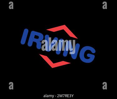 Irving Oil, rotated logo, black background Stock Photo - Alamy