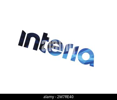 Interia, rotated logo, white background Stock Photo - Alamy