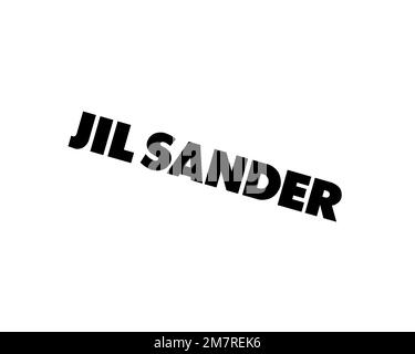 Jil Sander brand, rotated logo, white background Stock Photo - Alamy
