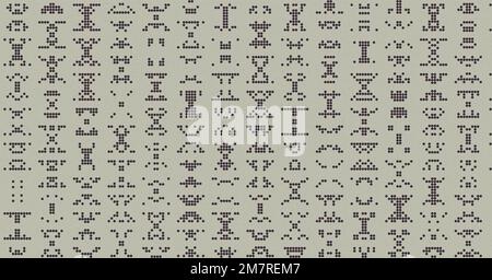 Abstract Round Colour Halftone computational art background ...