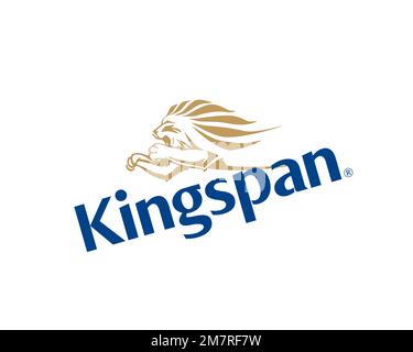 Kingspan Group, rotated logo, white background B Stock Photo - Alamy