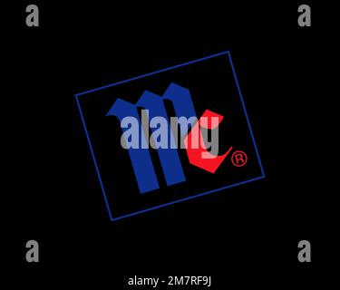 McCormick & Company, Rotated Logo, Black Background B Stock Photo - Alamy
