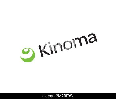 Kinoma, rotated logo, white background B Stock Photo - Alamy