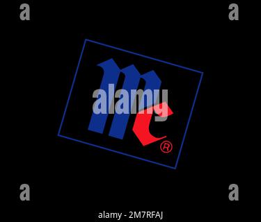McCormick & Company, rotated logo, black background Stock Photo - Alamy