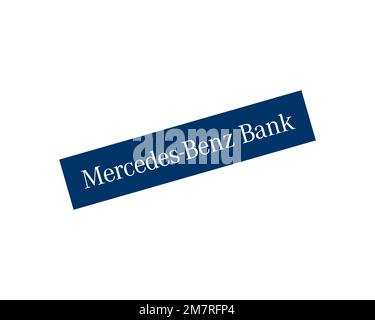 Mercedes Benz Bank, rotated logo, black background B Stock Photo - Alamy