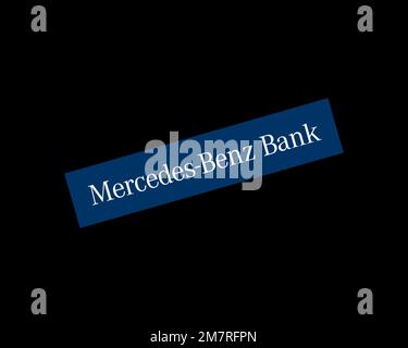 Mercedes Benz Bank, rotated logo, black background B Stock Photo - Alamy