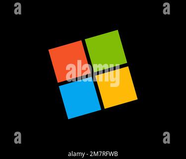 Microsoft Store, Logo, Black background Stock Photo - Alamy