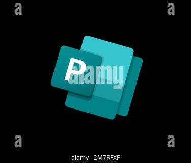 Microsoft Publisher, Logo, Black background Stock Photo - Alamy