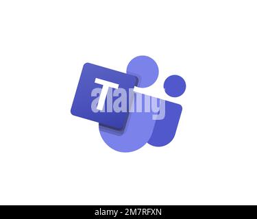 Microsoft Teams, rotated logo, white background Stock Photo - Alamy