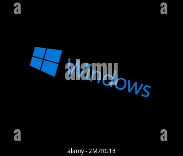 Microsoft Windows, rotated logo, black background Stock Photo - Alamy