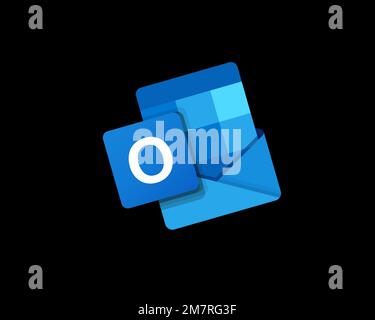 Microsoft Outlook, Logo, Black background Stock Photo - Alamy