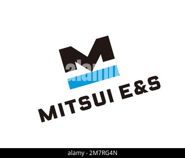 Mitsui Engineering & Shipbuilding, rotated logo, white background B ...