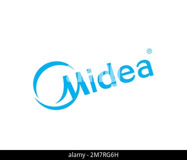 Midea Group, rotated logo, white background B Stock Photo - Alamy