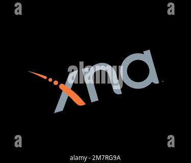 Microsoft, rotated logo, black background Stock Photo - Alamy