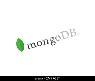 MongoDB, rotated logo, white background B Stock Photo - Alamy