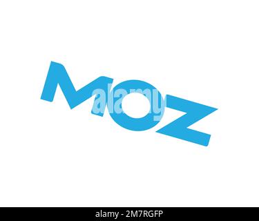 Moz marketing software, rotated logo, white background Stock Photo - Alamy