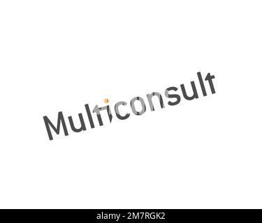Multiconsult, rotated logo, white background B Stock Photo - Alamy